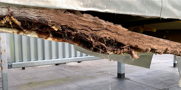 How wrapped insulation on rooftop ducts fail